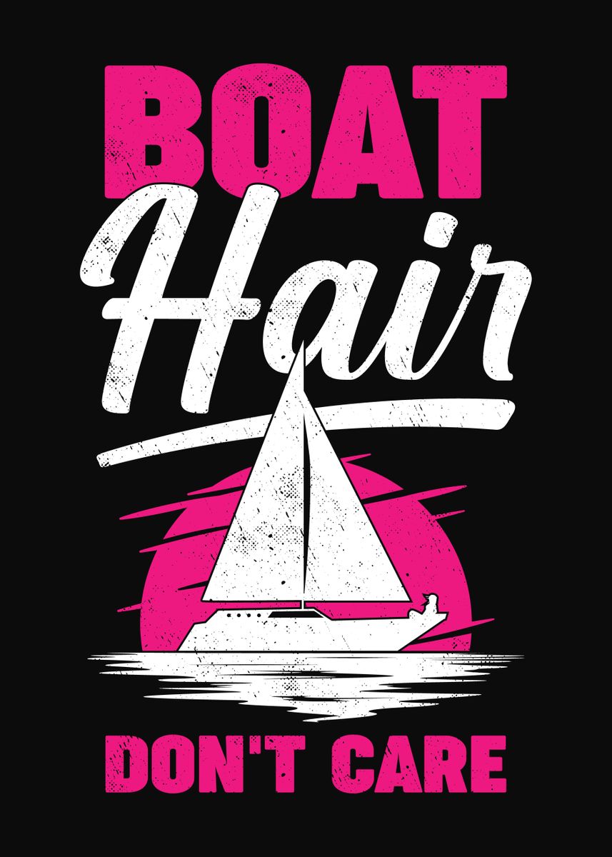 'Sailing Boat Girl Design' Poster, picture, metal print, paint by ...