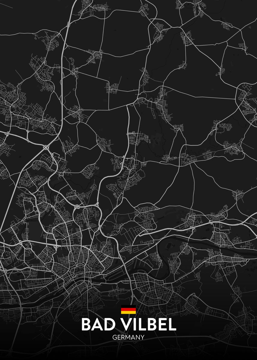 'Bad Vilbel DE' Poster, picture, metal print, paint by IMR Designs ...