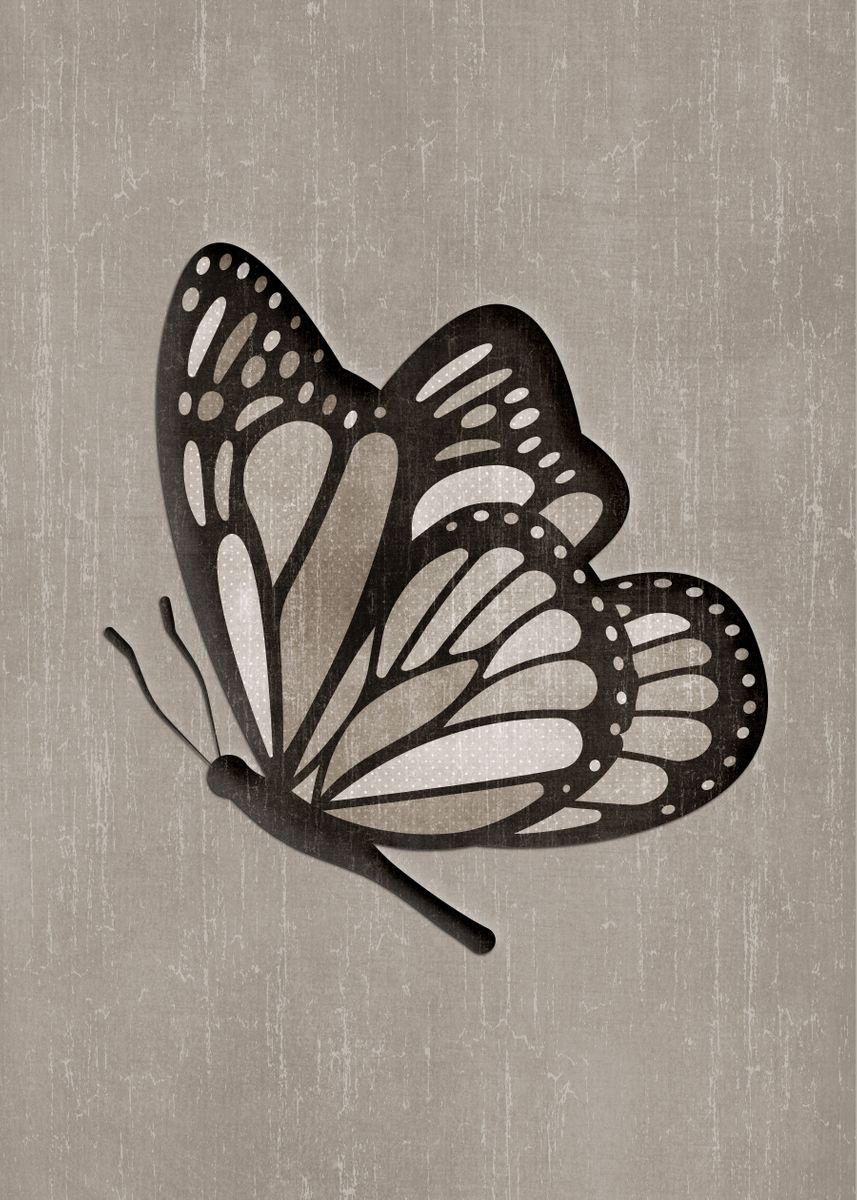 'The brave butterfly' Poster, picture, metal print, paint by Ema ...