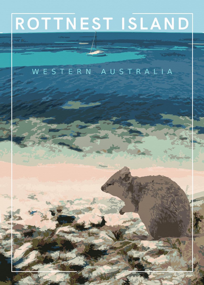 'Rottnest Island' Poster, picture, metal print, paint by TSA STUDIO ...