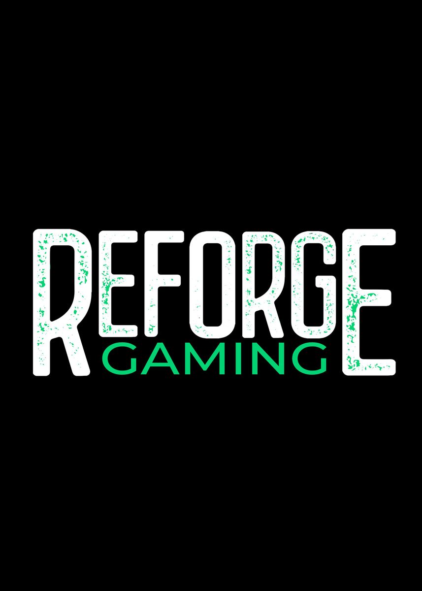 'Reforge Gaming Text Logo' Poster, picture, metal print, paint by ...