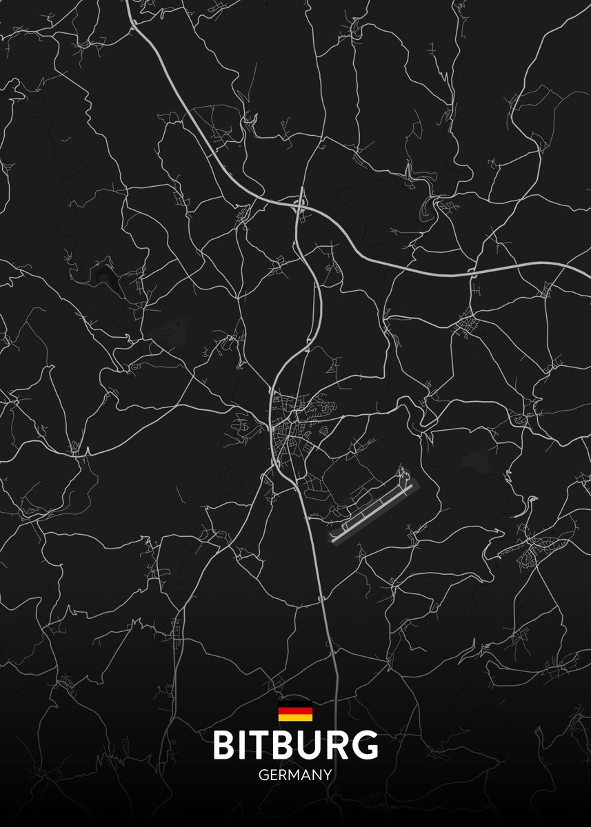 'Bitburg DE' Poster, picture, metal print, paint by IMR Designs | Displate