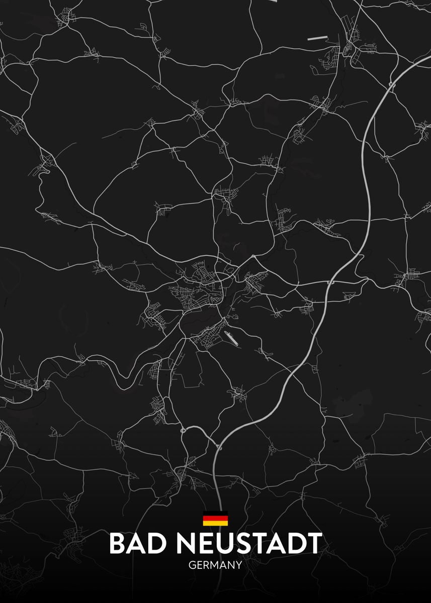 'Bad Neustadt DE' Poster, picture, metal print, paint by IMR Designs ...