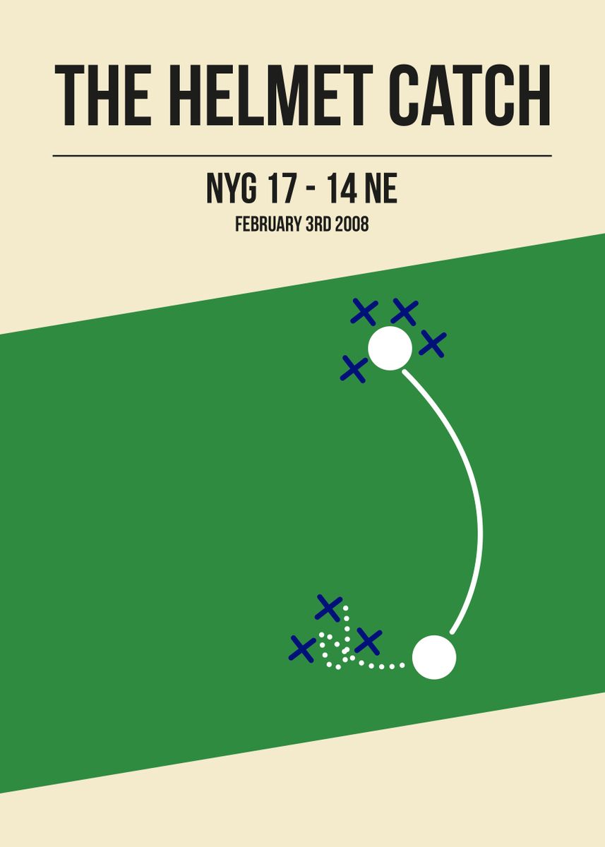 'The Helmet Catch' Poster, picture, metal print, paint by Jorn | Displate