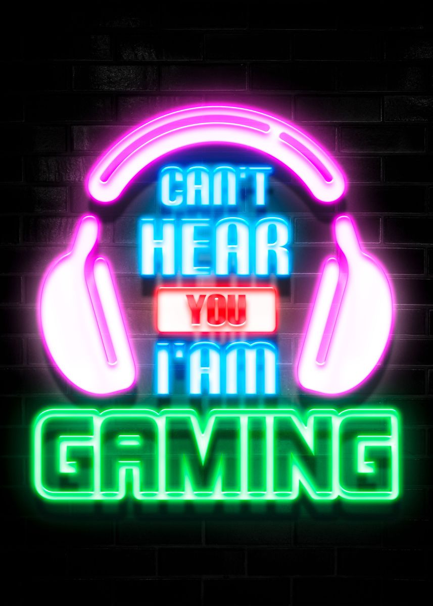 'I am Gaming' Poster, picture, metal print, paint by Reflection Quotes ...