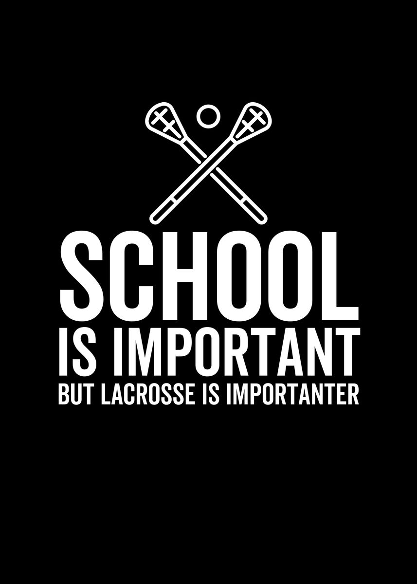 'School is Important But' Poster, picture, metal print, paint by ...