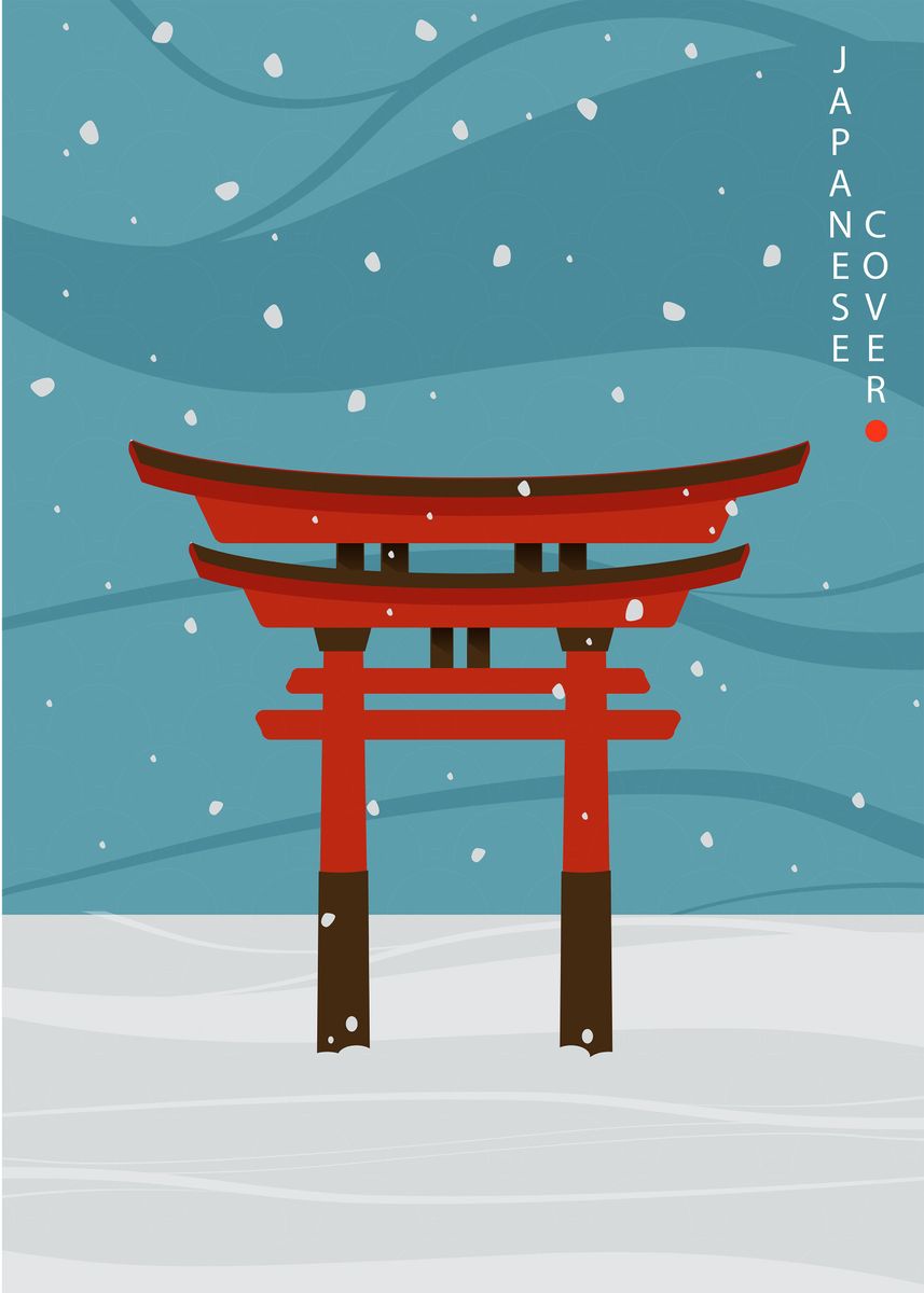 'japan snow poster' Poster, picture, metal print, paint by japan dream ...