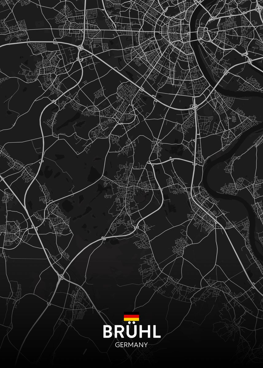 'Bruhl DE' Poster, picture, metal print, paint by IMR Designs | Displate