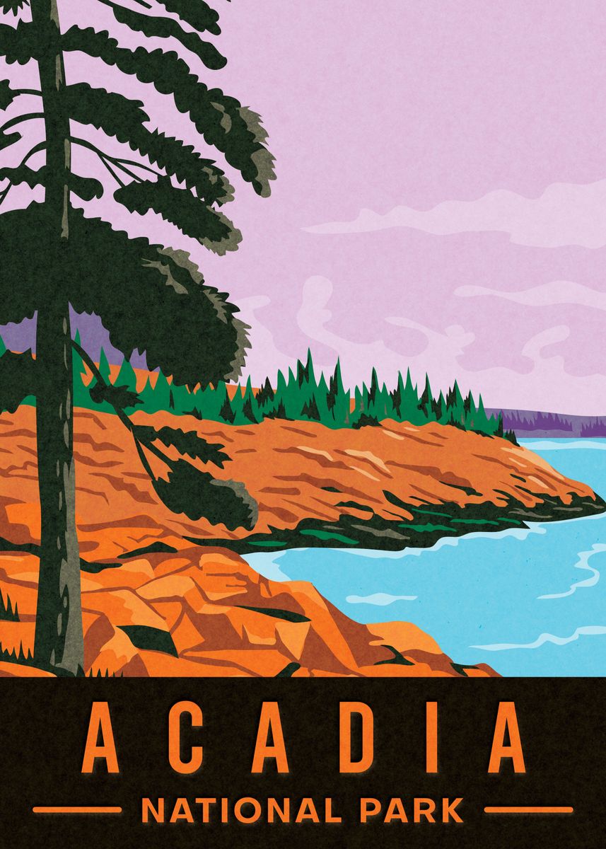 'Acadia National Park' Poster, picture, metal print, paint by Jordan ...