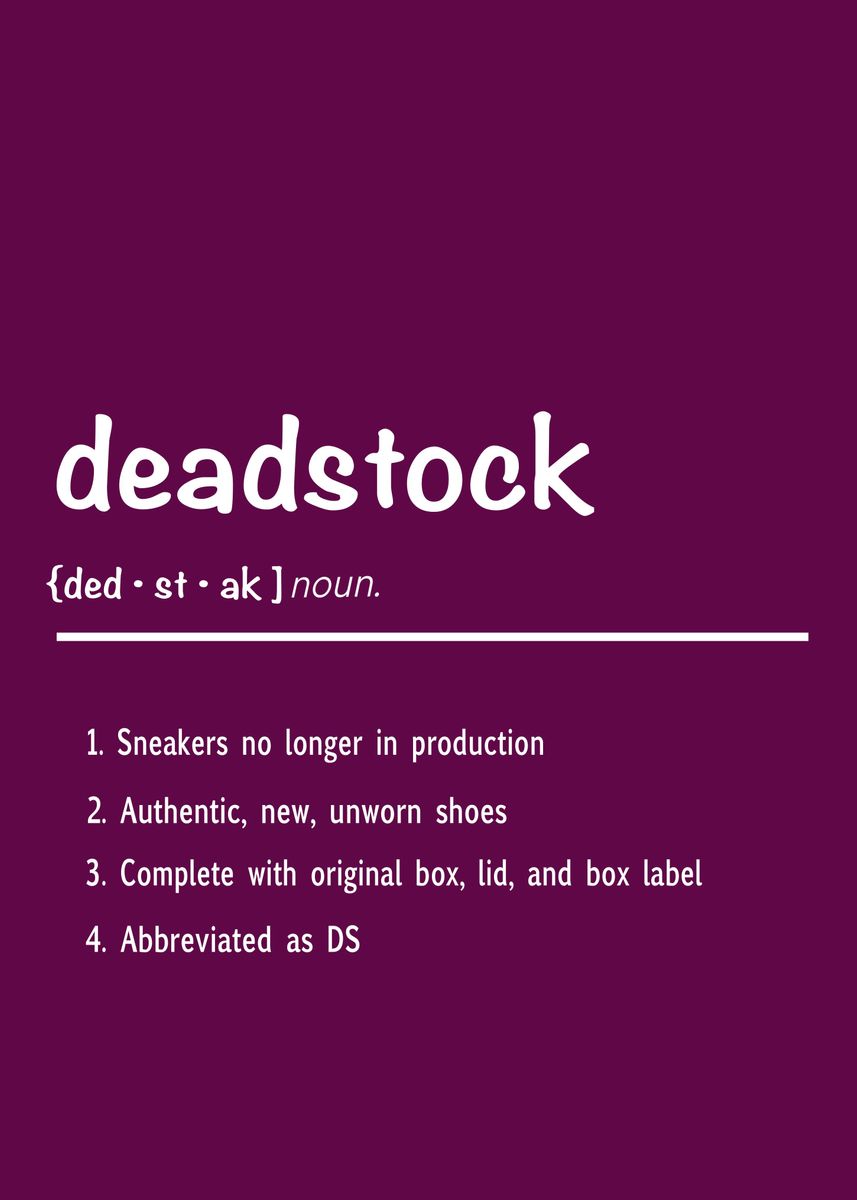 'Deadstock' Poster, picture, metal print, paint by Biopic Studio | Displate