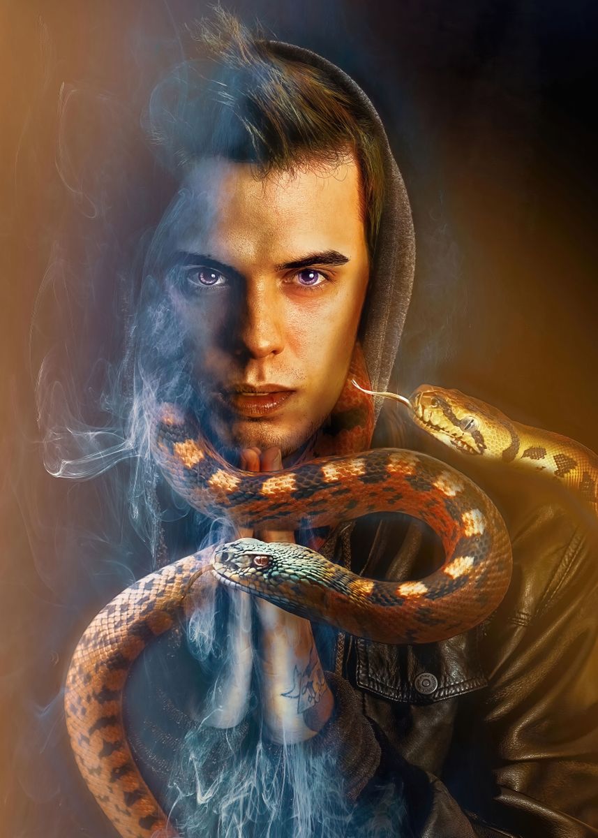 'Hombre serpiente' Poster, picture, metal print, paint by JEDART | Displate