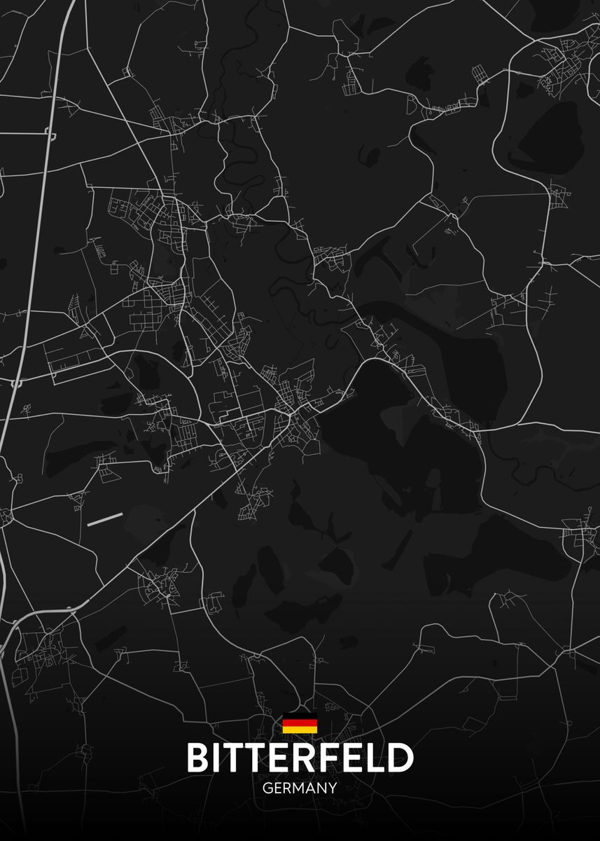 'Bitterfeld DE' Poster, picture, metal print, paint by IMR Designs ...