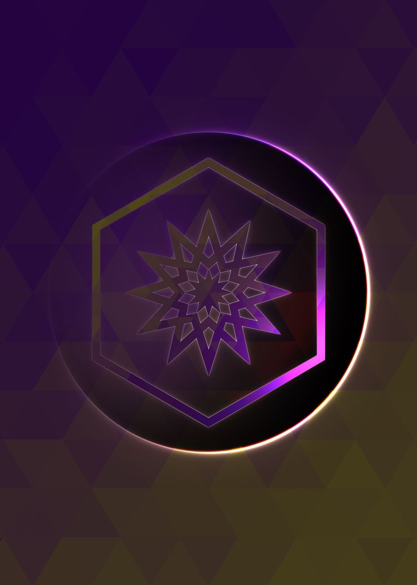 'Glowing Glyph Seal Circle' Poster, picture, metal print, paint by Holy ...