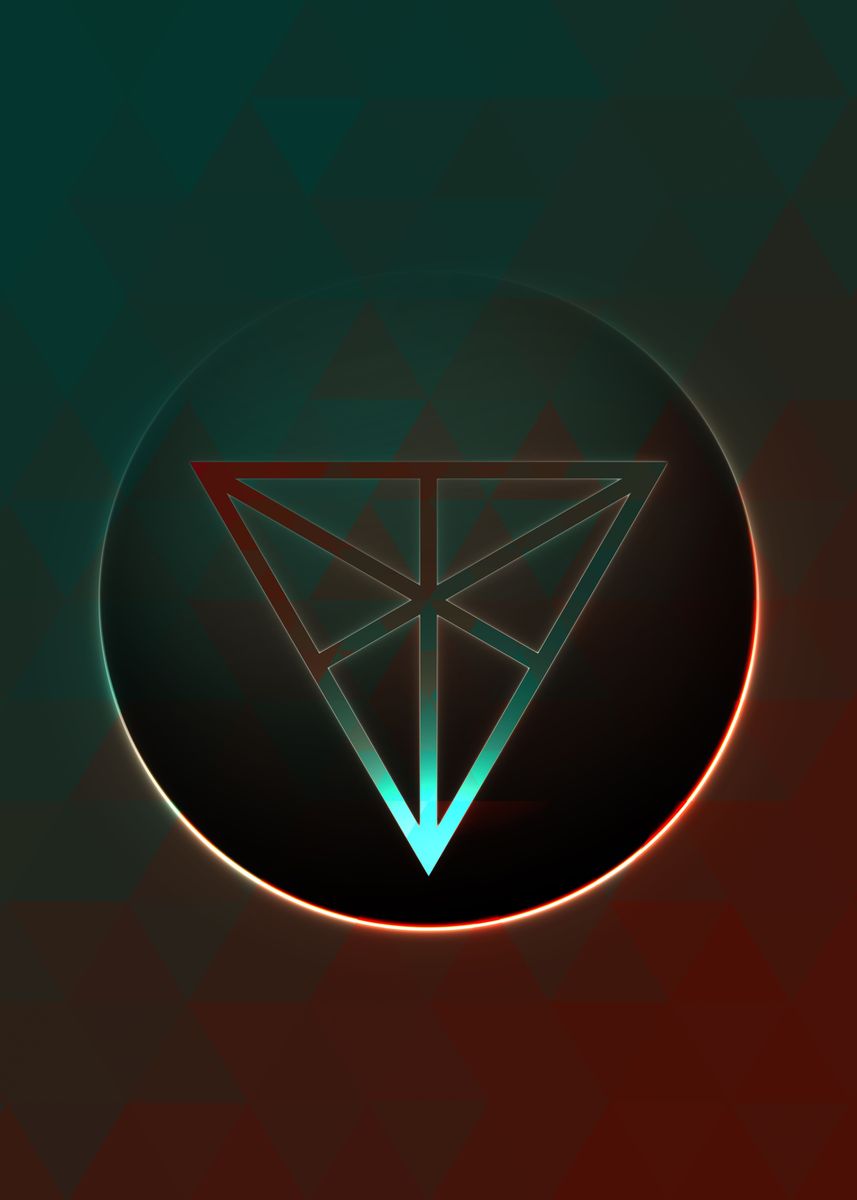 'Neon Magic Circle Sign Art' Poster by Holy Rock Design | Displate