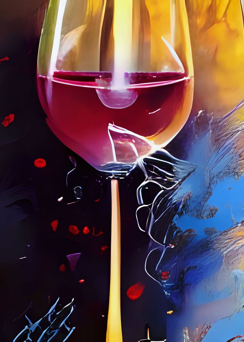 'Wine Creative' Poster, picture, metal print, paint by ACR ACR | Displate