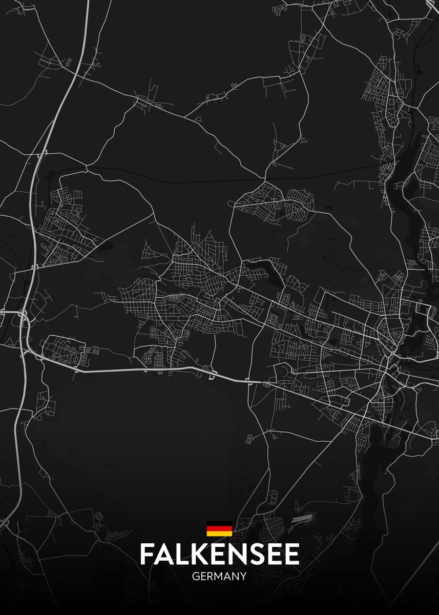 'Falkensee DE' Poster, picture, metal print, paint by IMR Designs ...