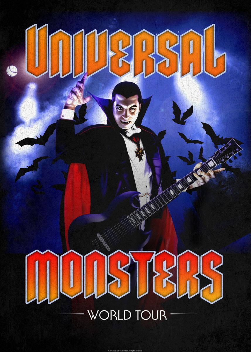 'World Tour' Poster, picture, metal print, paint by Universal Monsters ...