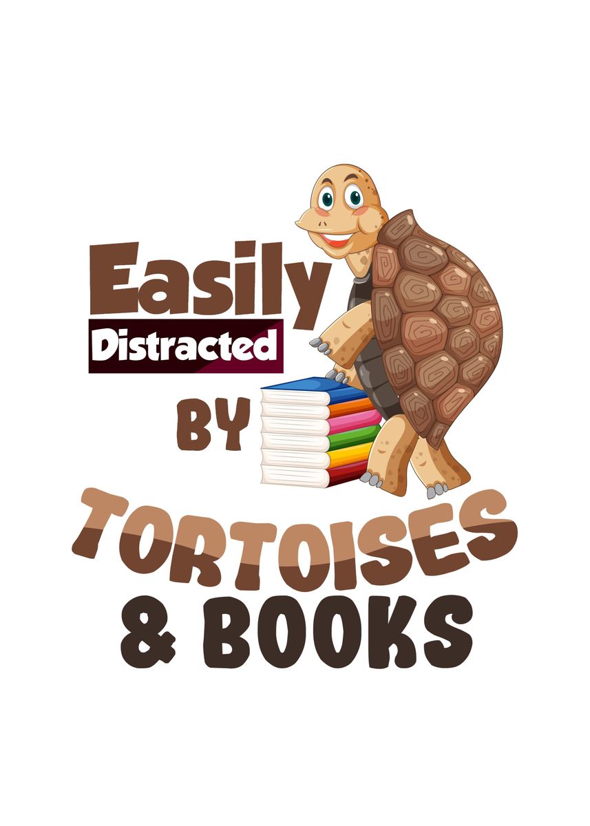 'Tortoise Books Turtle Gift' Poster, picture, metal print, paint by TW ...
