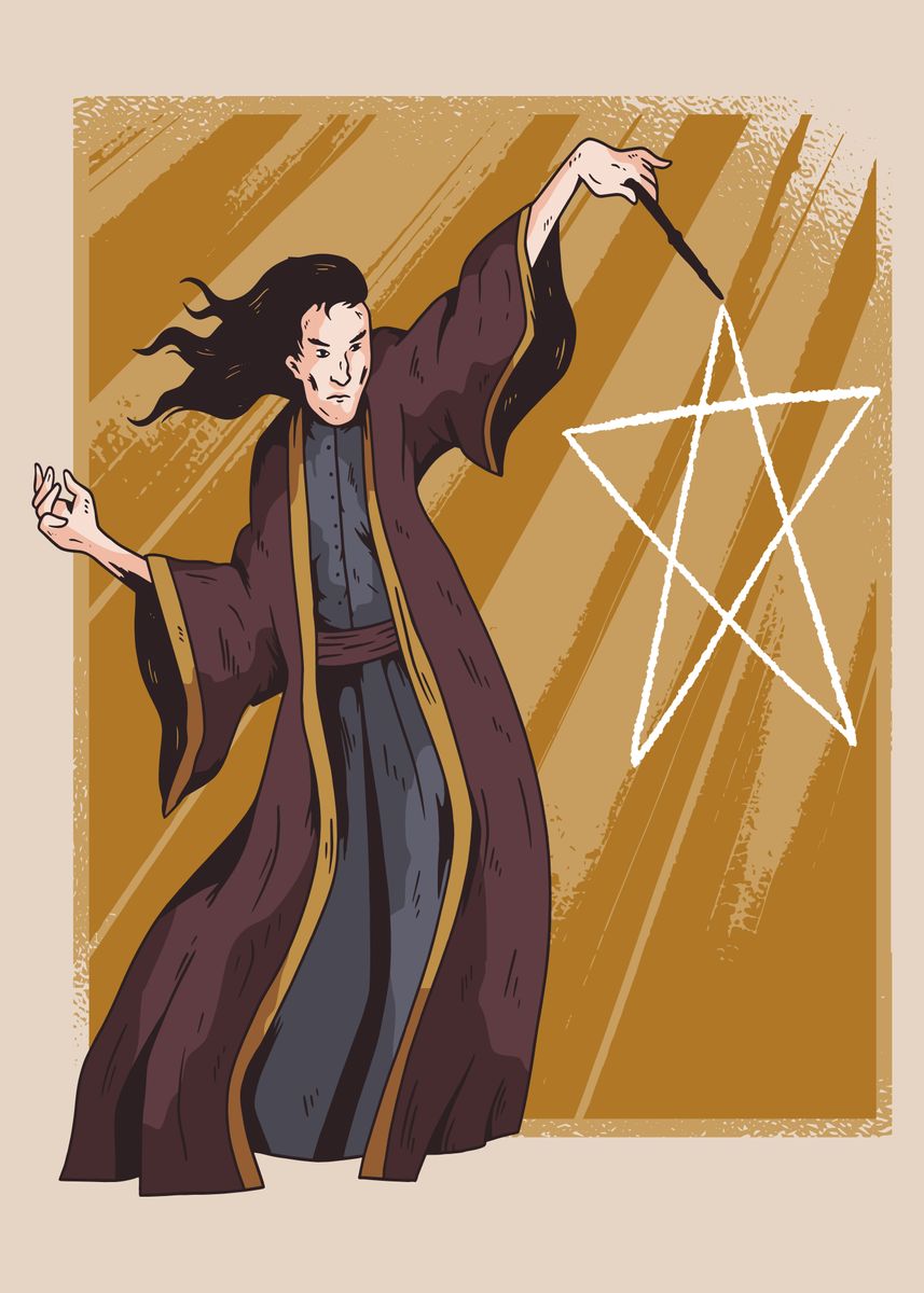 'Wizard Pentagram' Poster, picture, metal print, paint by Bombdesign ...