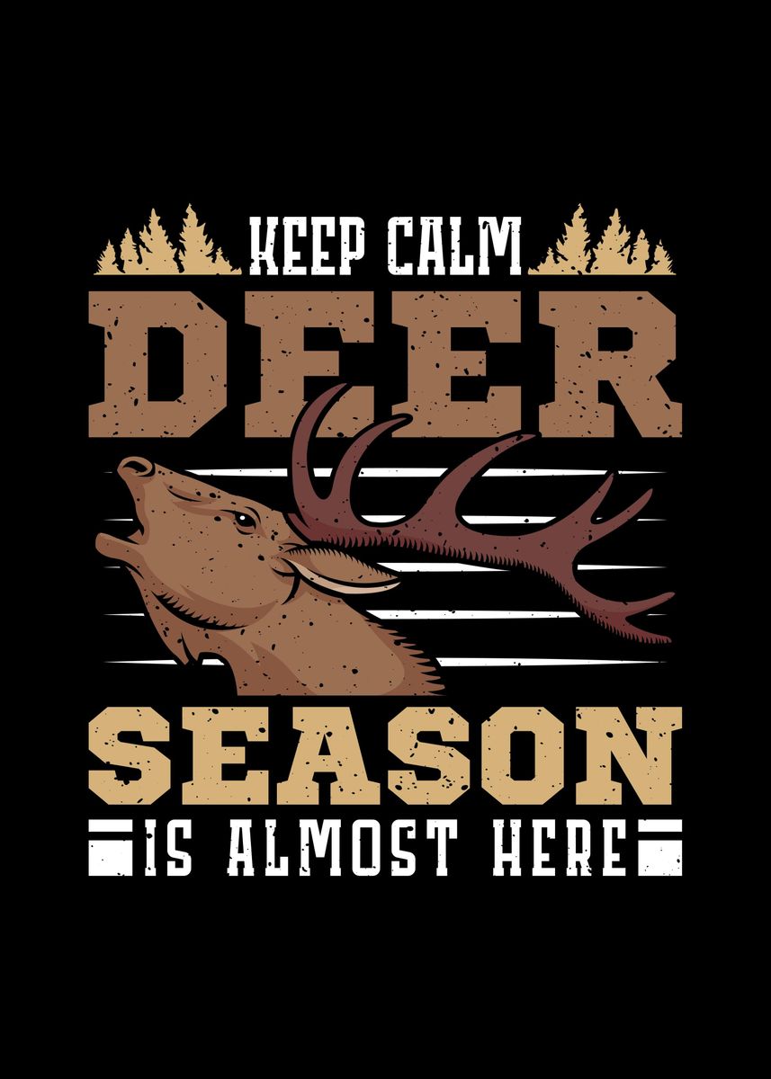 'Deer Hunter' Poster, picture, metal print, paint by Sebastian Wünsche ...