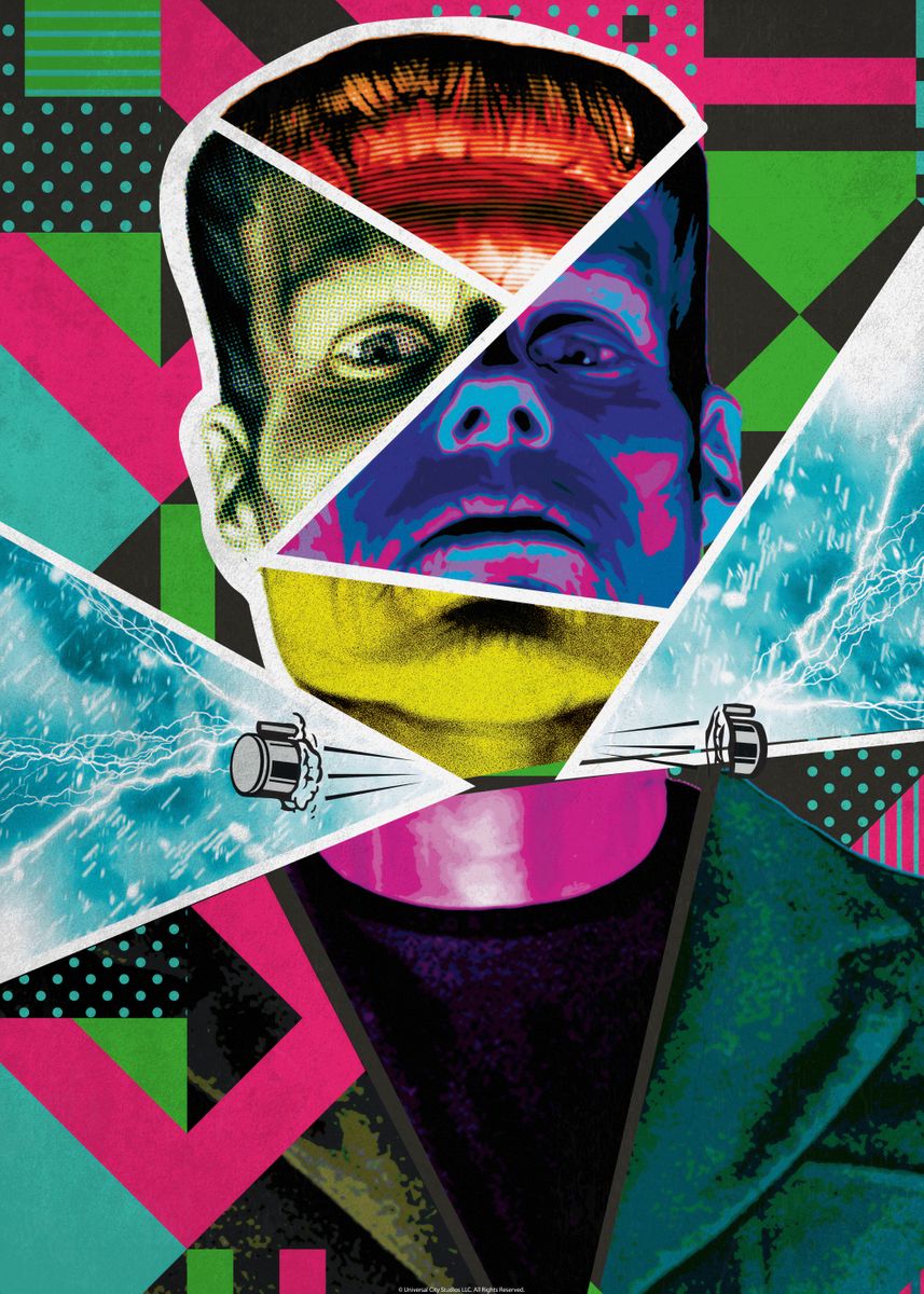 'Frankenstein collage' Poster, picture, metal print, paint by Universal ...