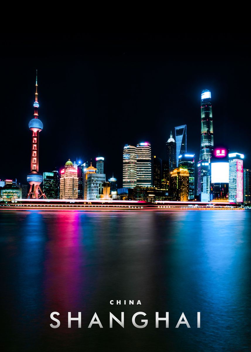 'Shanghai City View' Poster, picture, metal print, paint by Pitch ...