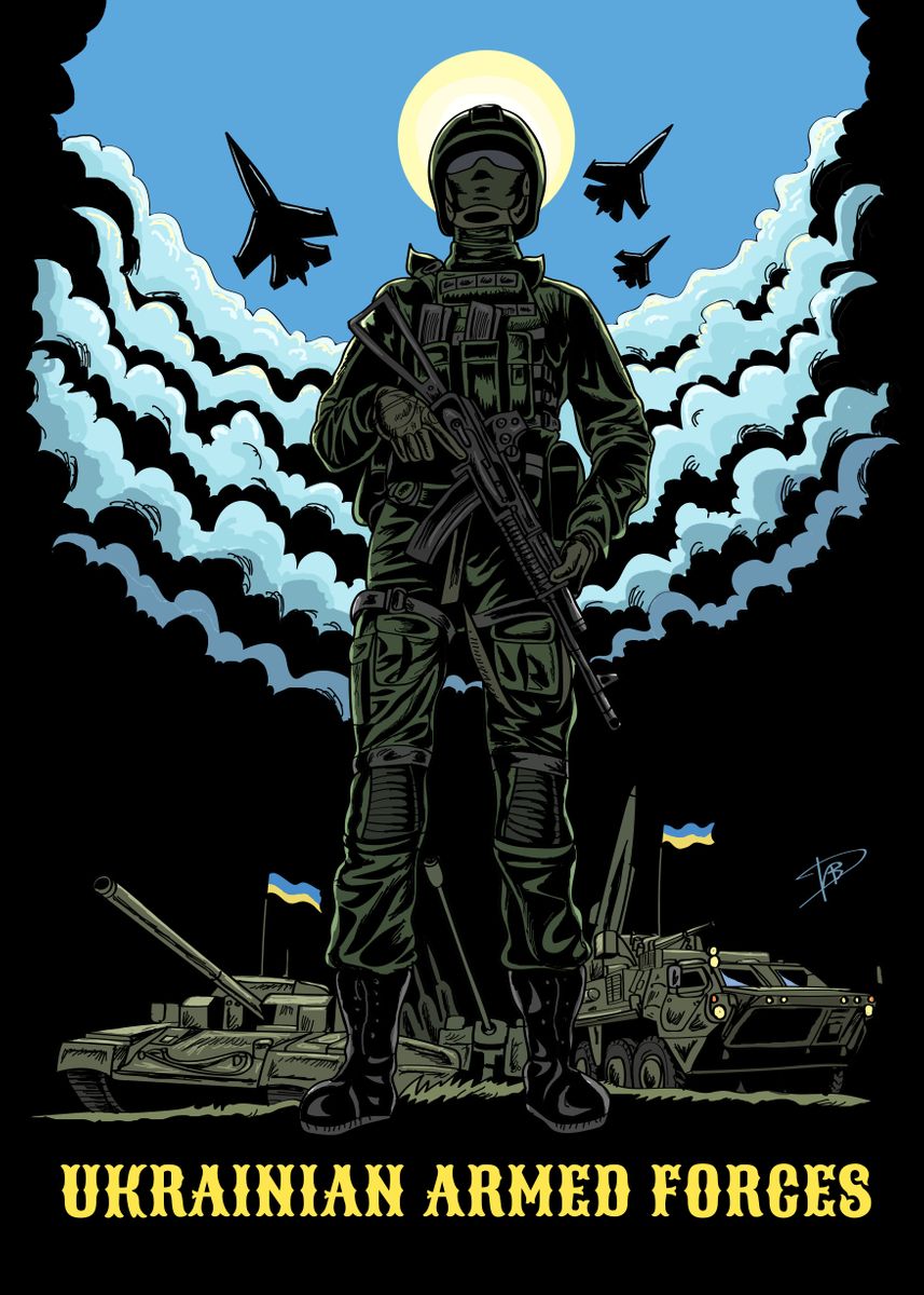 'Ukrainian Armed Forces' Poster, picture, metal print, paint by Andriy ...