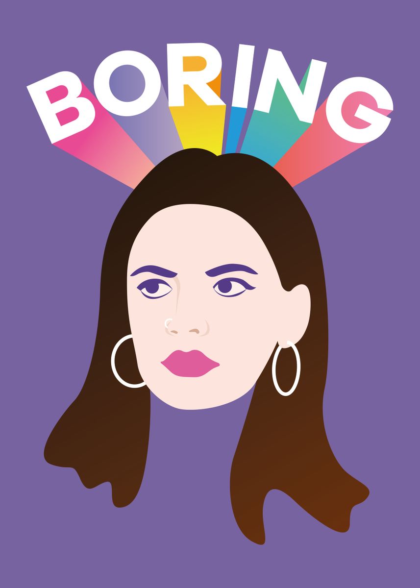 'Boring' Poster, picture, metal print, paint by Sex Education | Displate