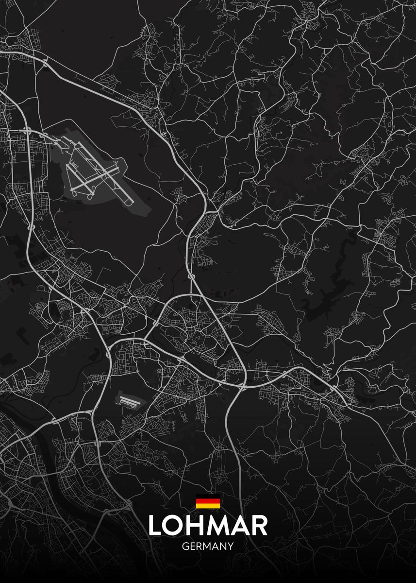 'Lohmar DE' Poster, picture, metal print, paint by IMR Designs | Displate