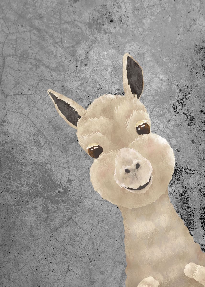 'Funny Sneaky Llama' Poster, picture, metal print, paint by XandYart ...