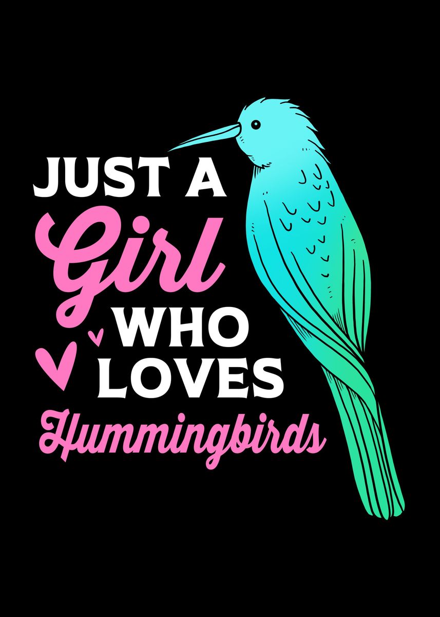 'Hummingbird Girl' Poster by FunnyGifts | Displate