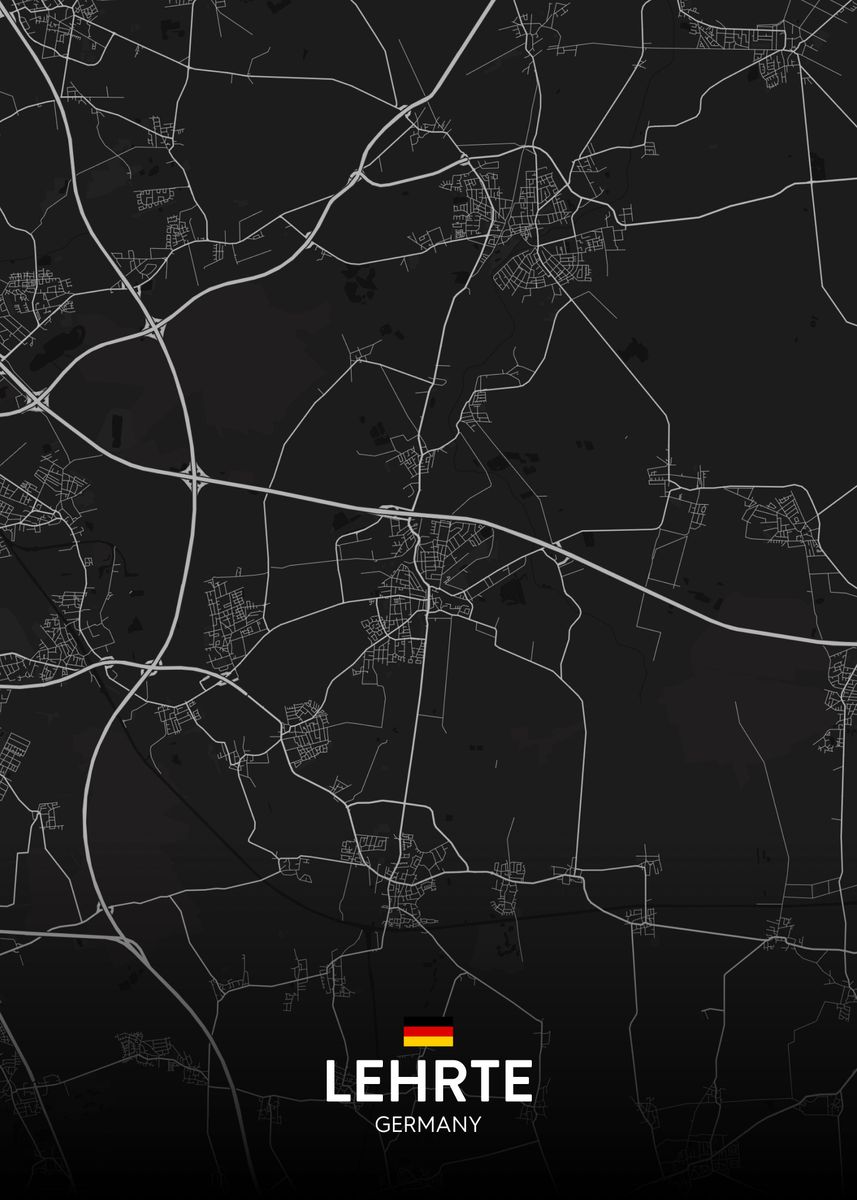 'Lehrte DE' Poster, picture, metal print, paint by IMR Designs | Displate