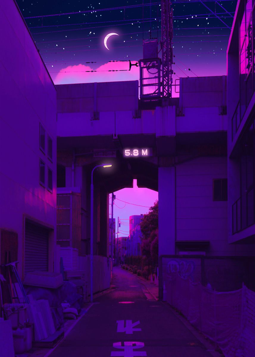 'Street Night' Poster by Funglazie | Displate