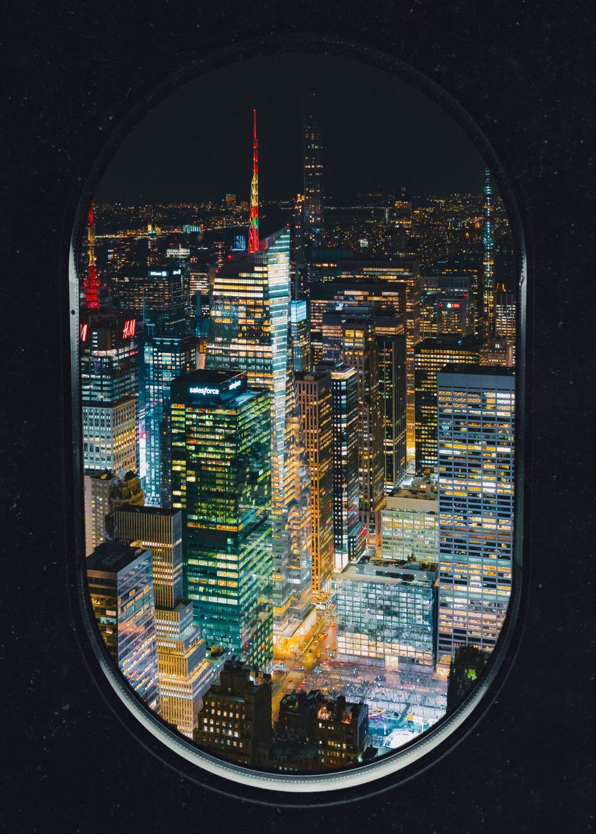 'Window Over New York City' Poster, picture, metal print, paint by ...