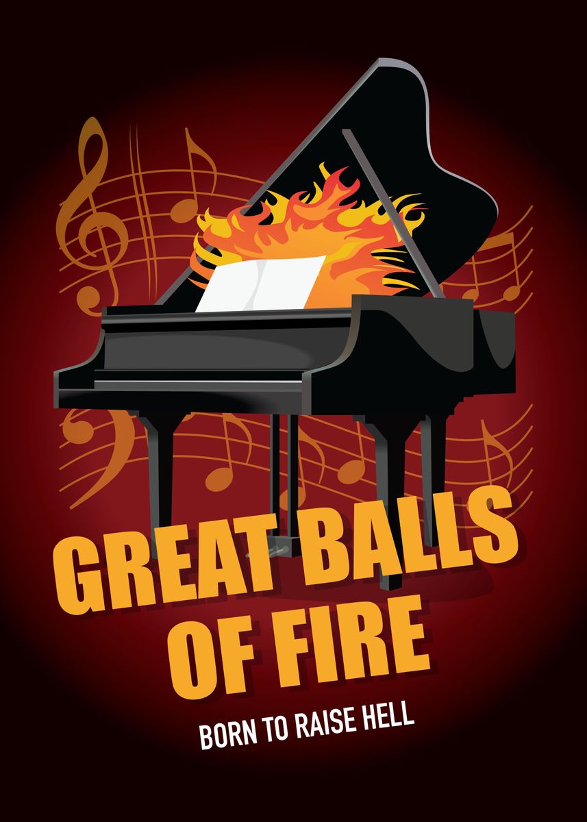 'Great Balls of Fire' Poster, picture, metal print, paint by Movie ...