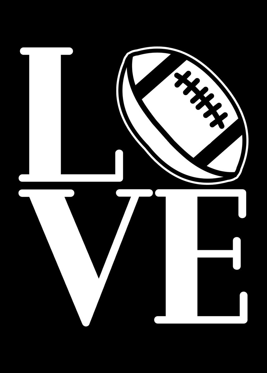 'Love American Football ' Poster by ArtLikeWow | Displate