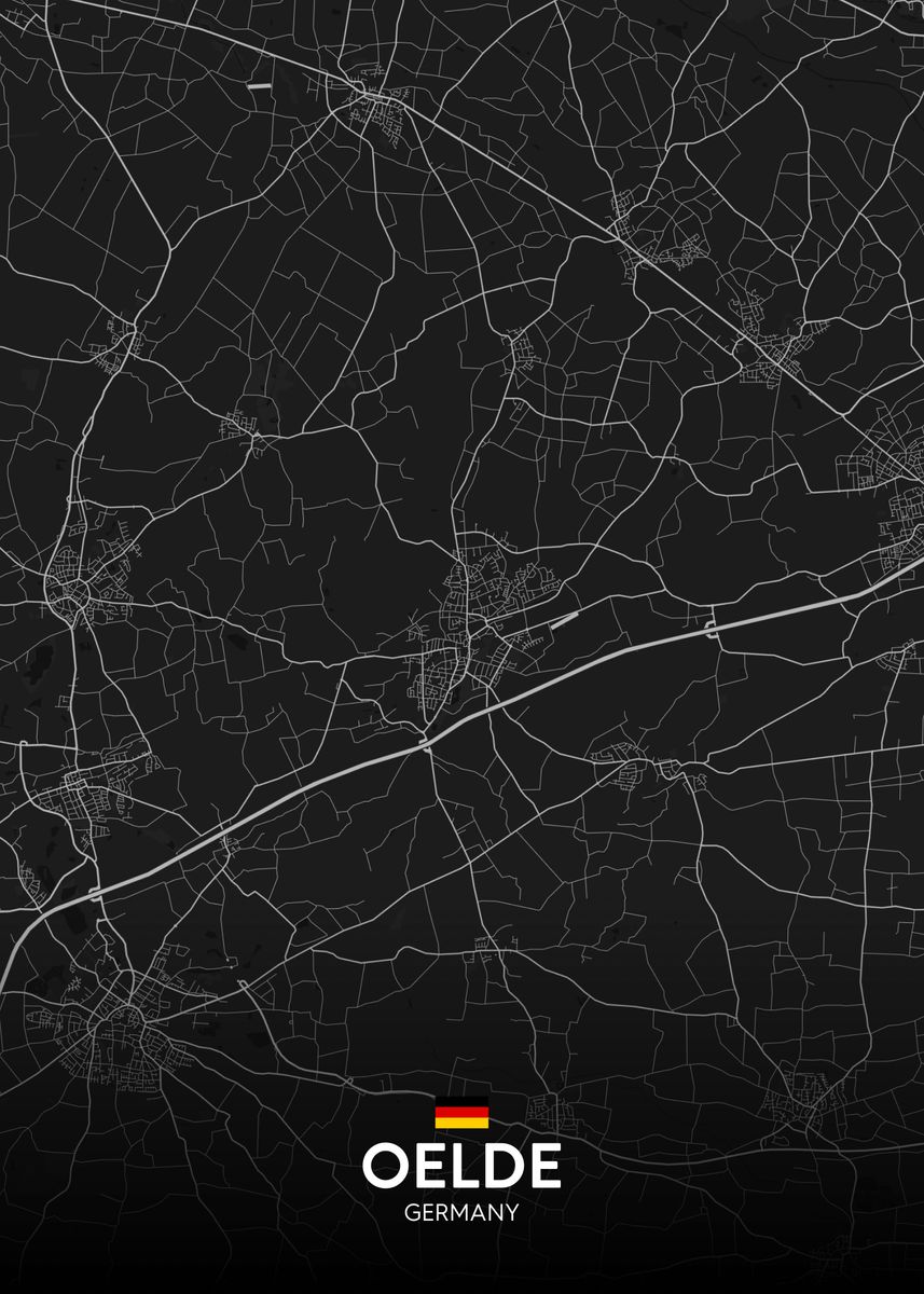 'Oelde DE' Poster, picture, metal print, paint by IMR Designs | Displate