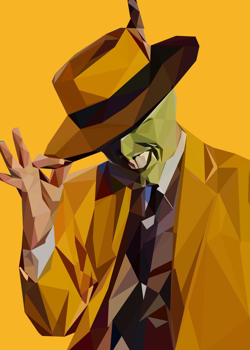 'the mask' Poster, picture, metal print, paint by Lowpoly Posters ...