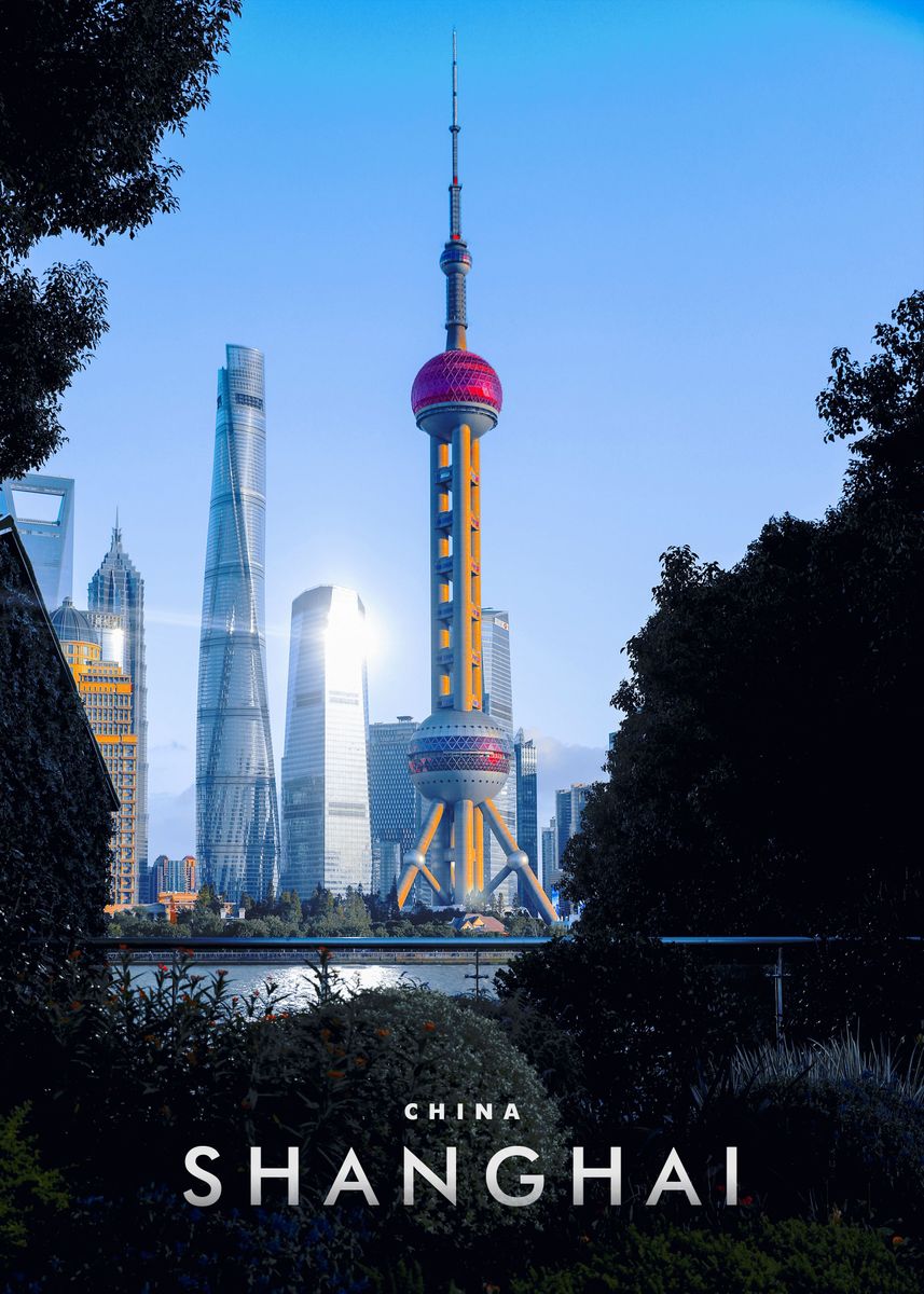 'Shanghai China' Poster, picture, metal print, paint by Pitch ...