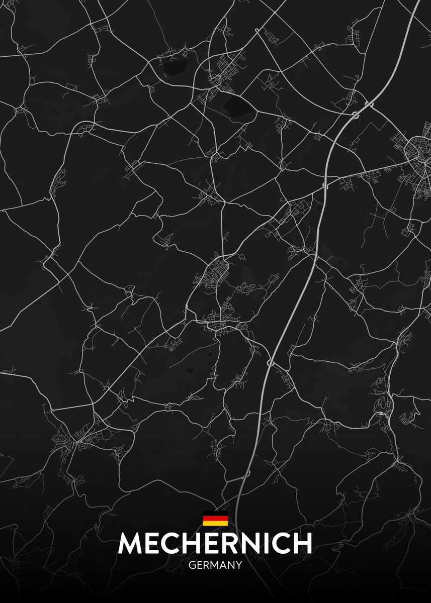 'Mechernich DE' Poster, picture, metal print, paint by IMR Designs ...