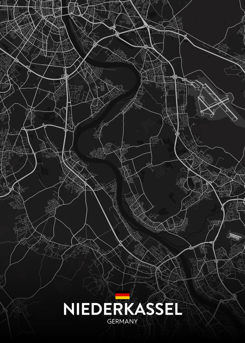 'Niederkassel DE' Poster, picture, metal print, paint by IMR Designs ...