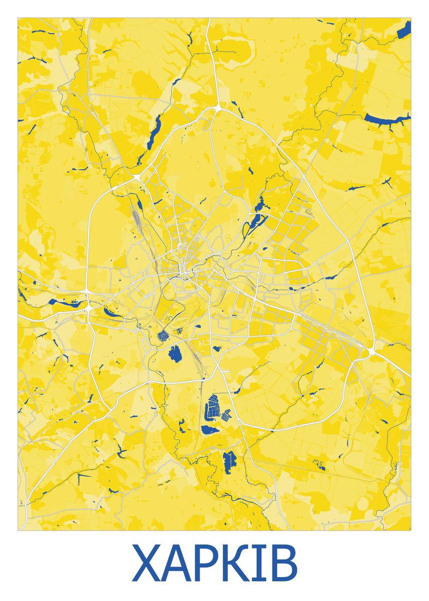 'Kharkiv Map' Poster by Sam Kal | Displate