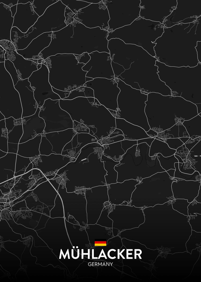 'Muhlacker DE' Poster, picture, metal print, paint by IMR Designs ...