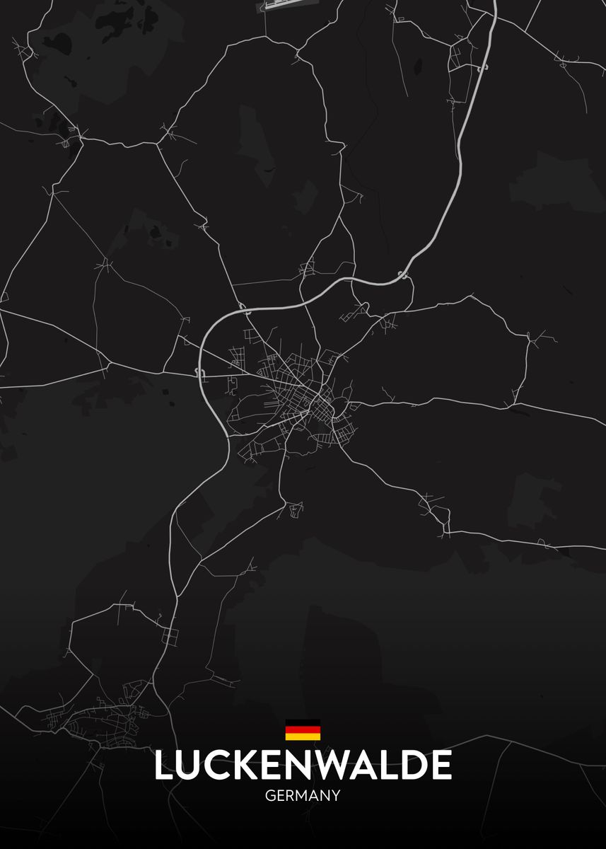 'Luckenwalde DE' Poster, picture, metal print, paint by IMR Designs ...