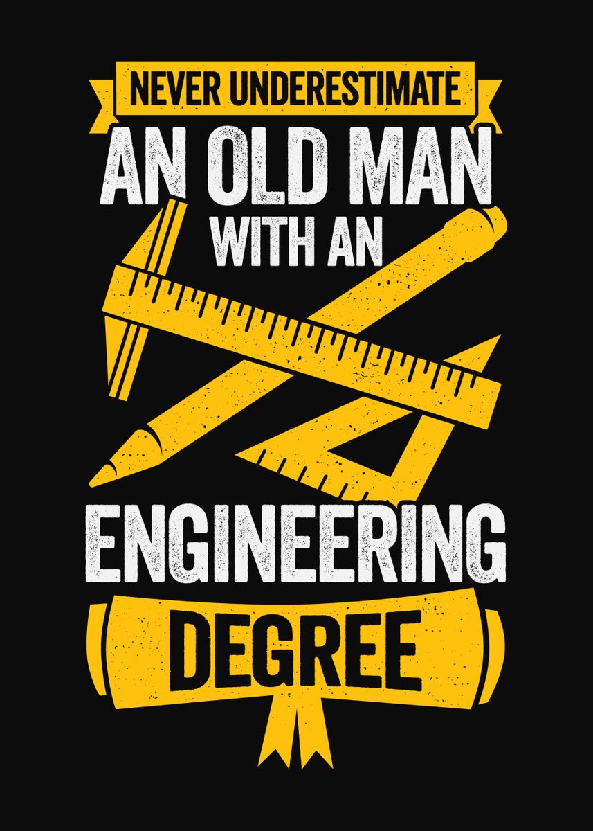 'Old Man Engineering Design' Poster by Marcel Doll | Displate