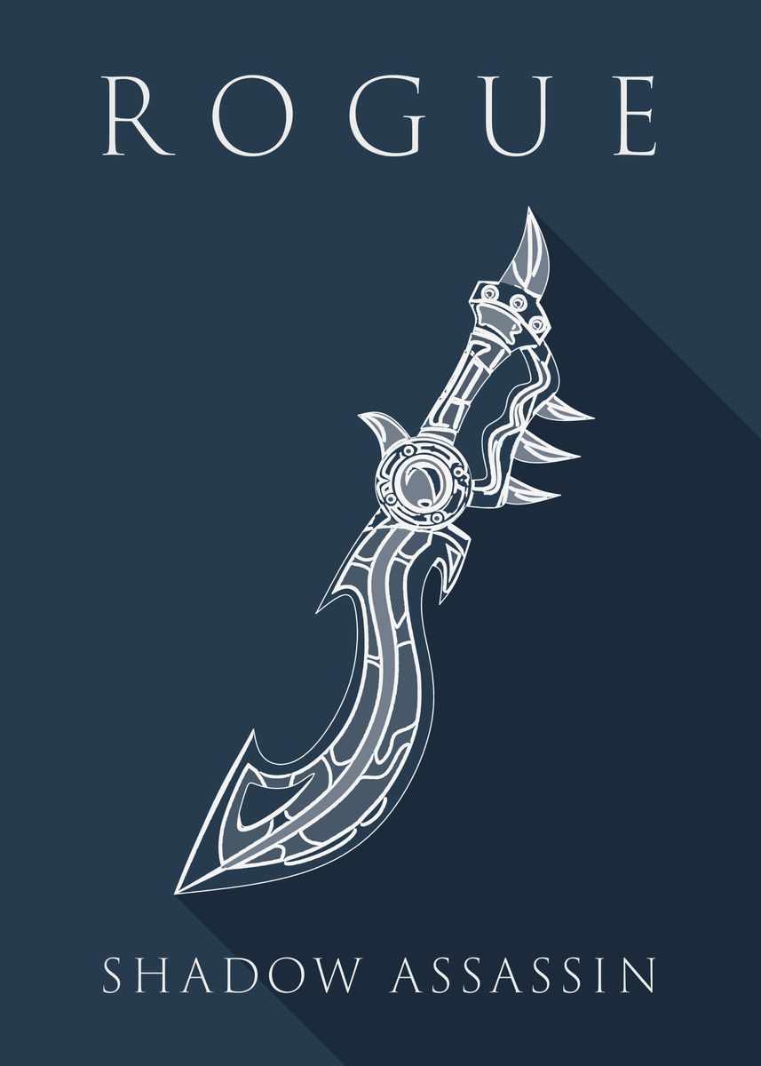 'Minimal Rogue Dagger' Poster, picture, metal print, paint by ...