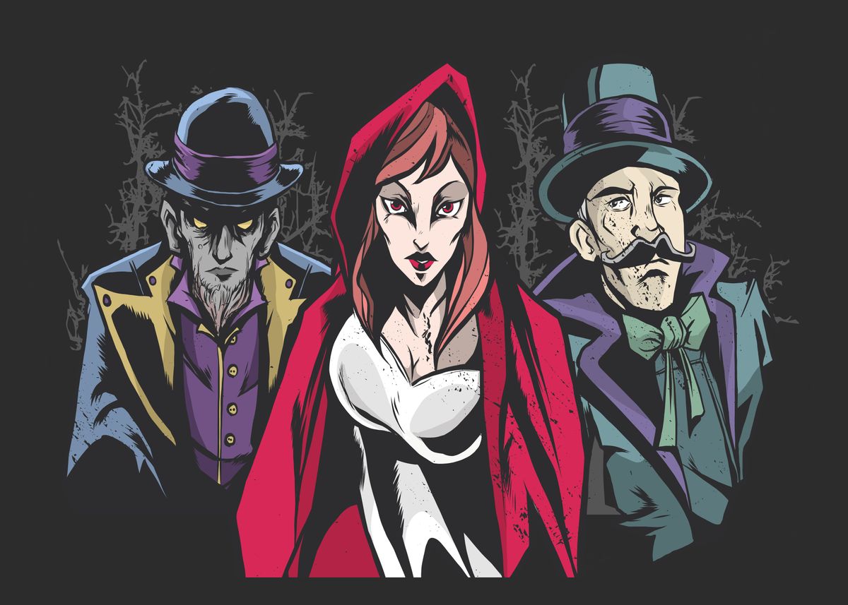 'Mystery Characters' Poster by Bombdesign | Displate