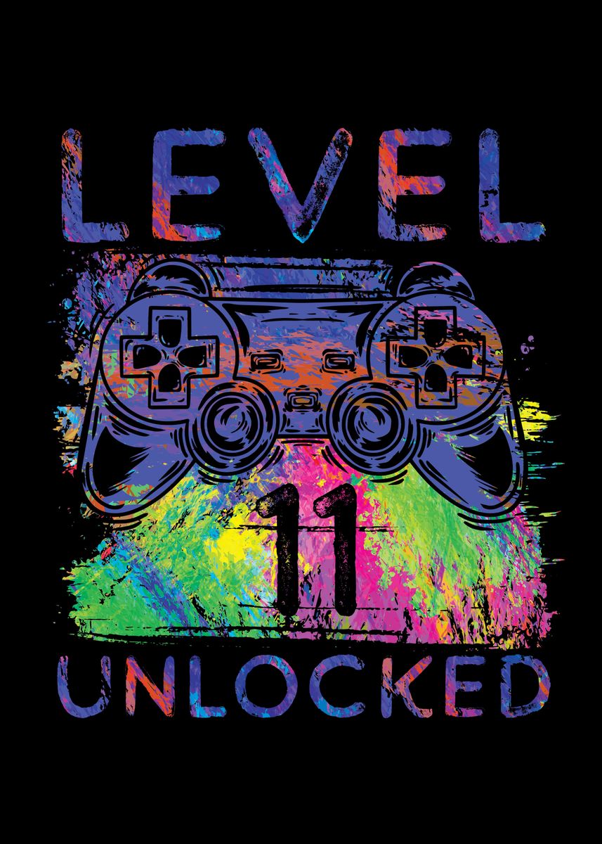 'Colorful gamer level 11' Poster, picture, metal print, paint by BeMi ...