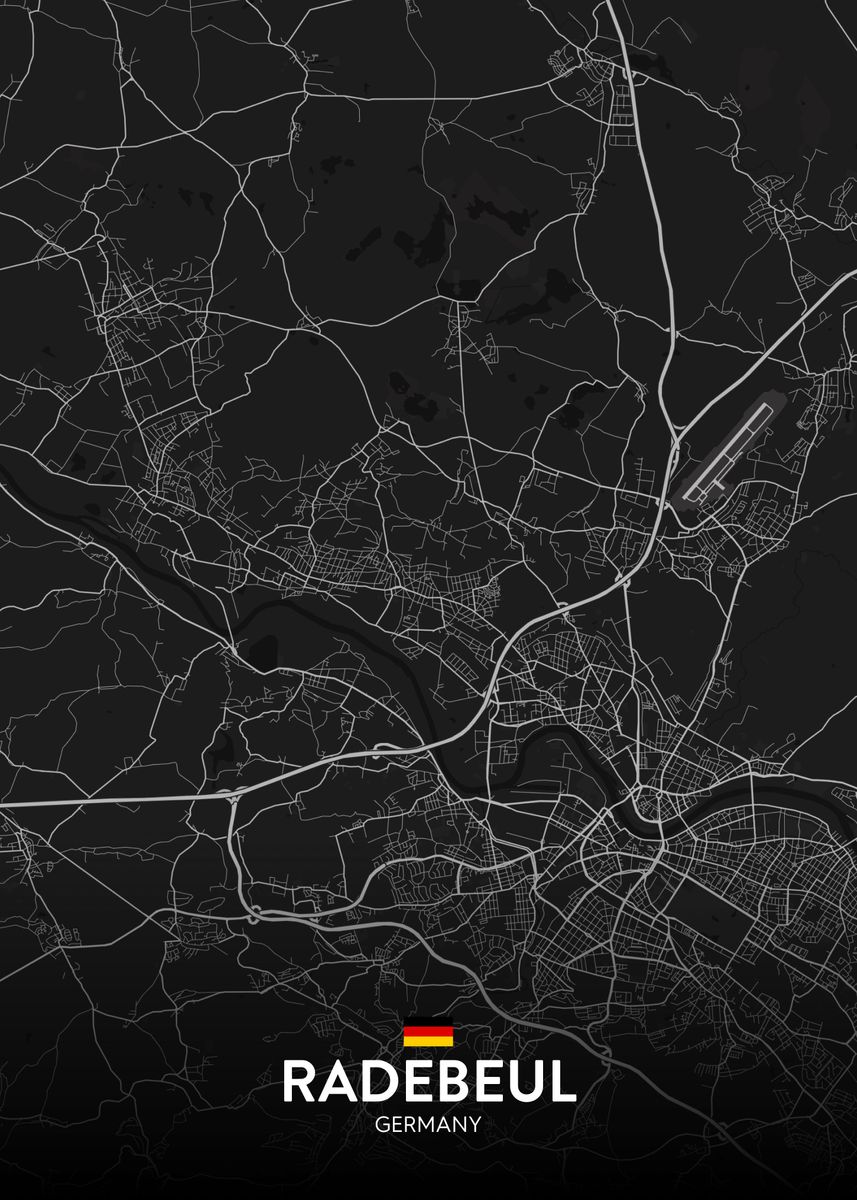 'Radebeul DE' Poster, picture, metal print, paint by IMR Designs | Displate