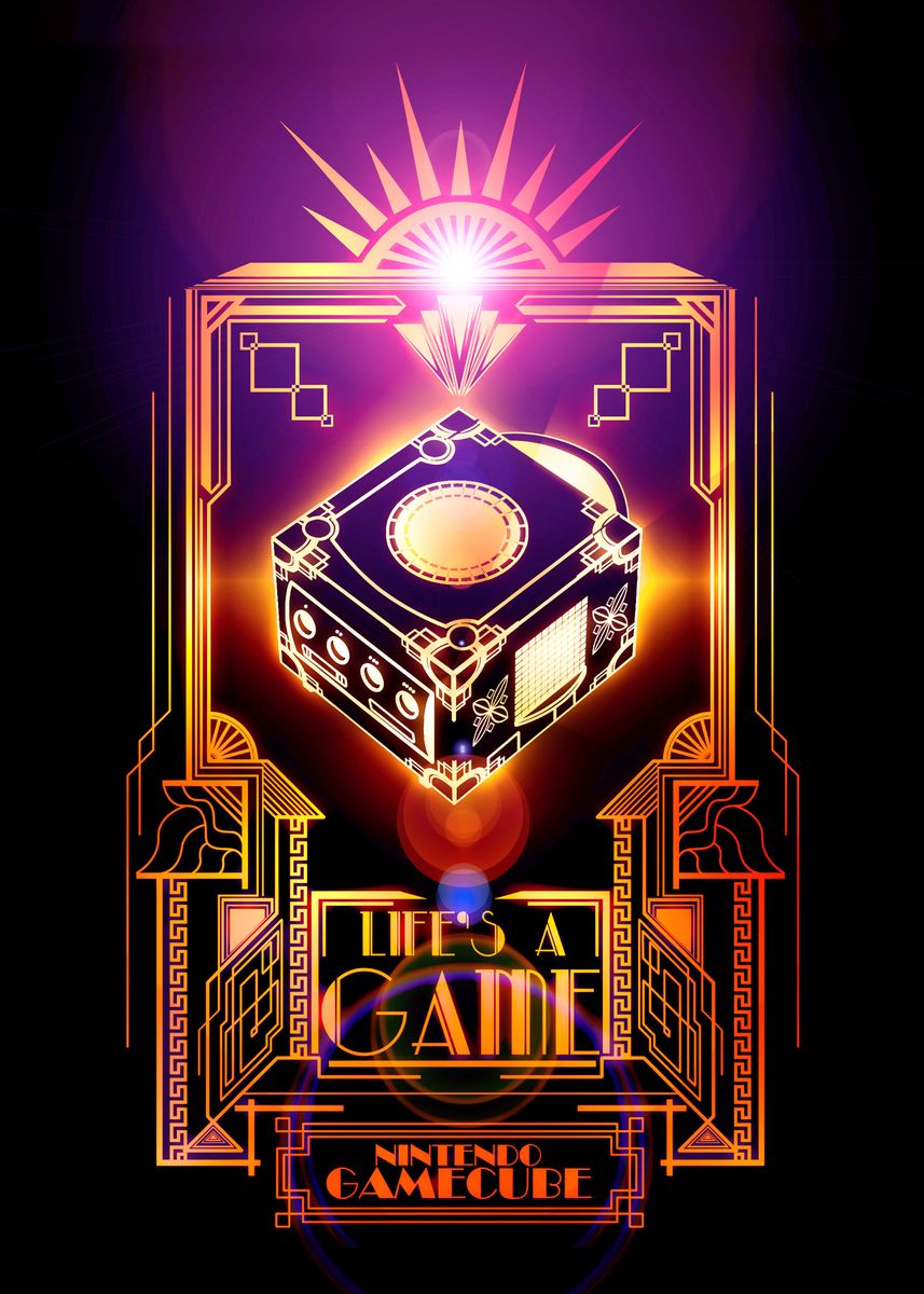 'Art Deco Gamecube' Poster, picture, metal print, paint by Ian Murray ...